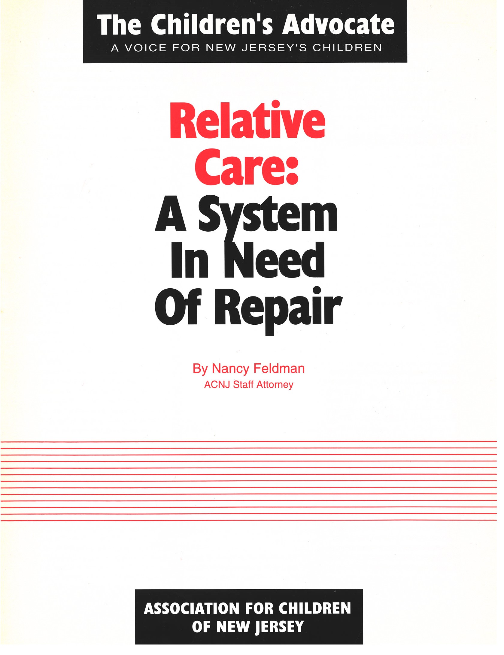 Over 40 Years of Accomplishments - Advocates for Children of New Jersey