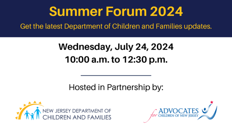 Register: 2024 ACNJ/NJ DCF Summer Forum - Advocates for Children of New ...